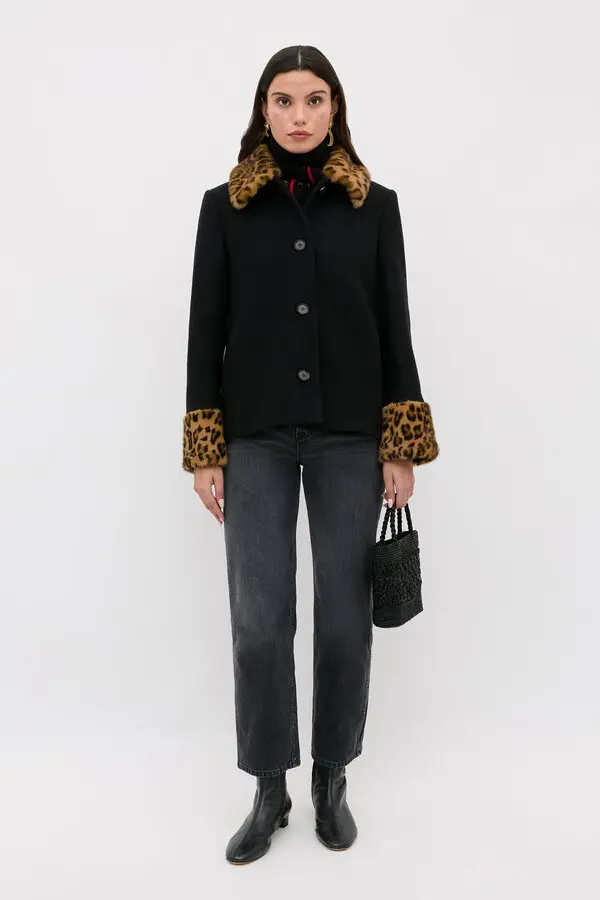 Rixo Leopard Print Jacket