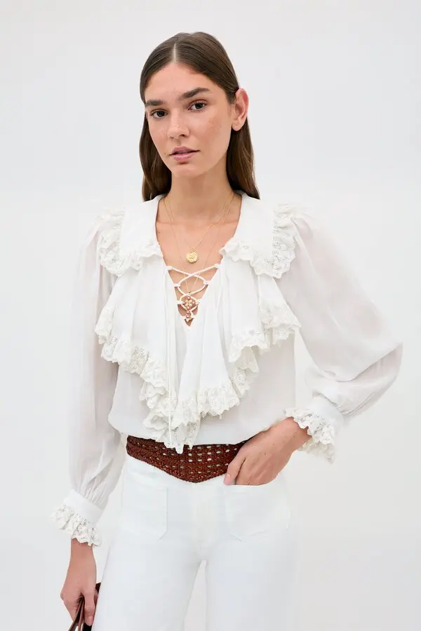 Rixo Roxella Leather Waist Belt