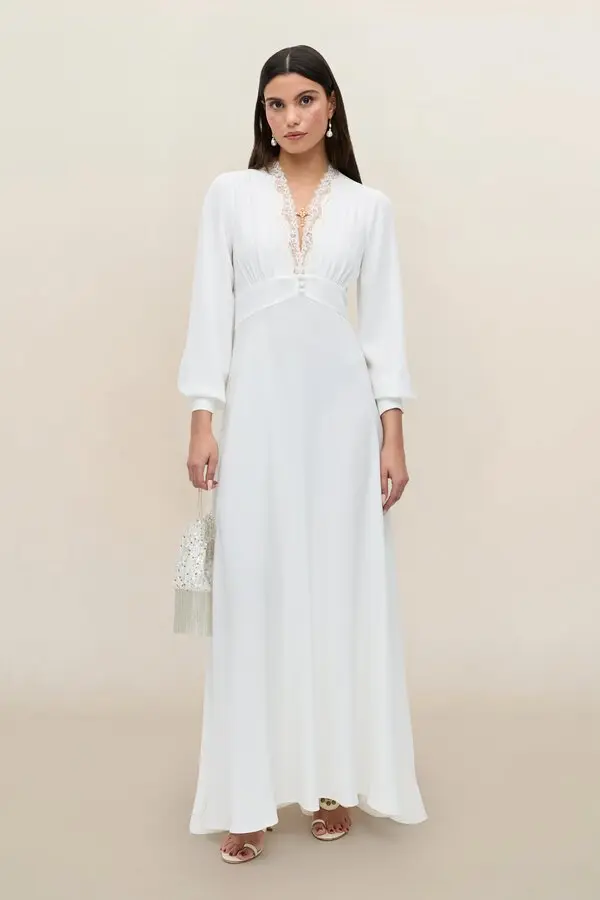 Rixo Emory Lace Gown - Ivory