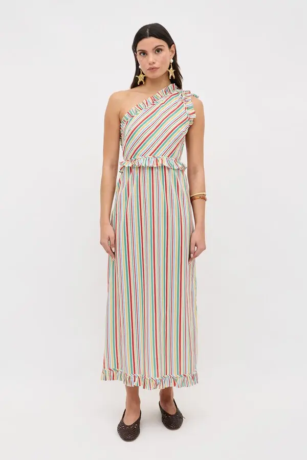 Rixo Arabelle Maxime Stripe Ivory Regular - Multi