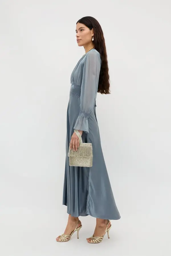 Rixo Arlena Stone Dress - Blue
