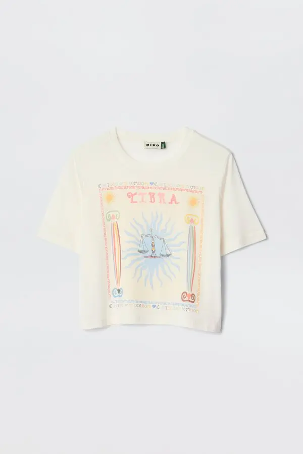 Rixo Ria Libra T-shirt - White