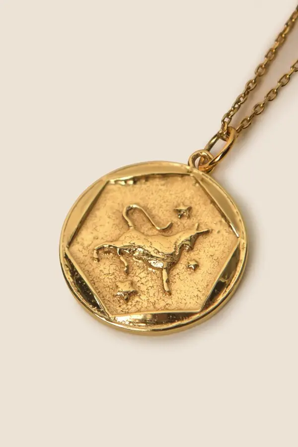 Rixo Zodiac Taurus Necklace - Gold