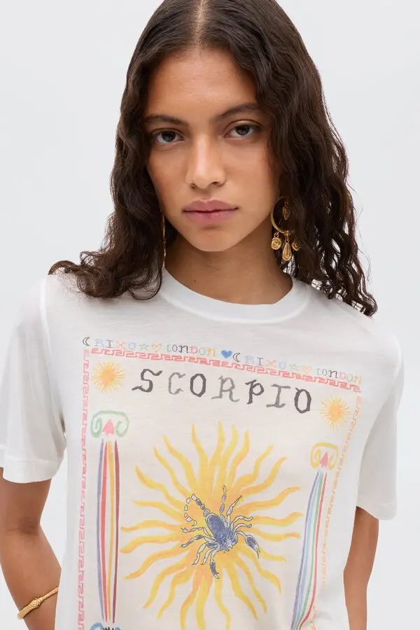 Rixo Ria Scorpio T-shirt - White