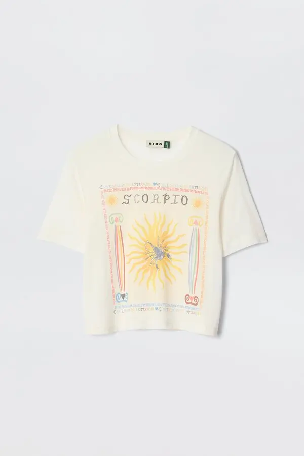 Rixo Ria Scorpio T-shirt - White