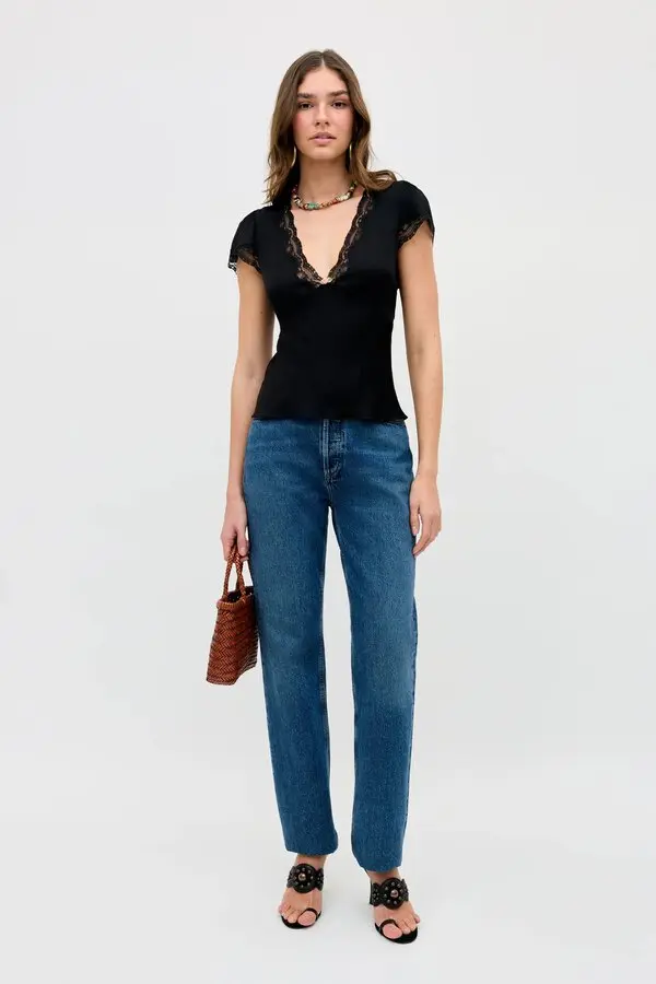 Rixo Karia Top - Black