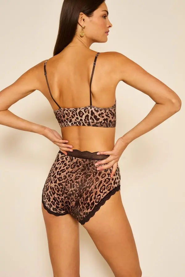 Rixo High Rise Knicker Leopard Regular