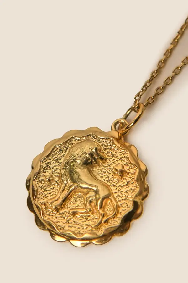Rixo Zodiac Leo Necklace - Gold