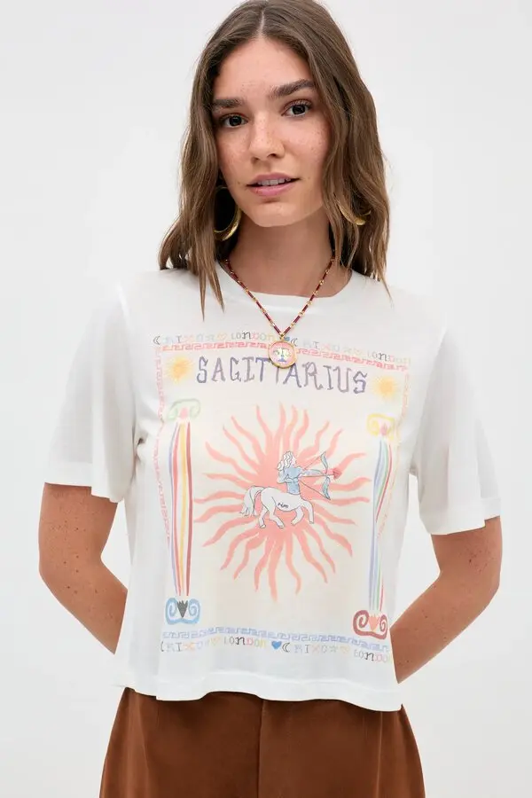 Rixo Ria Sagittarius T-shirt - White