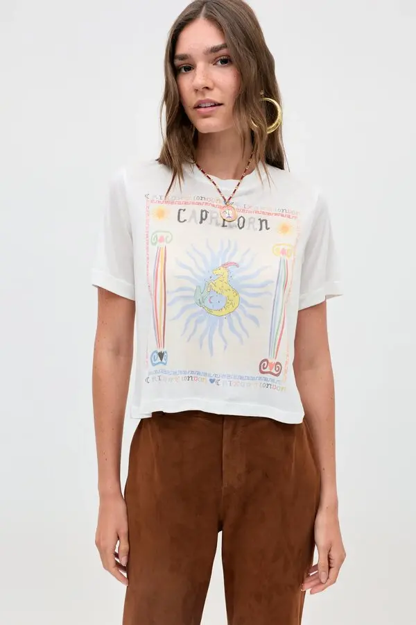 Rixo Ria Capricorn T-shirt - White