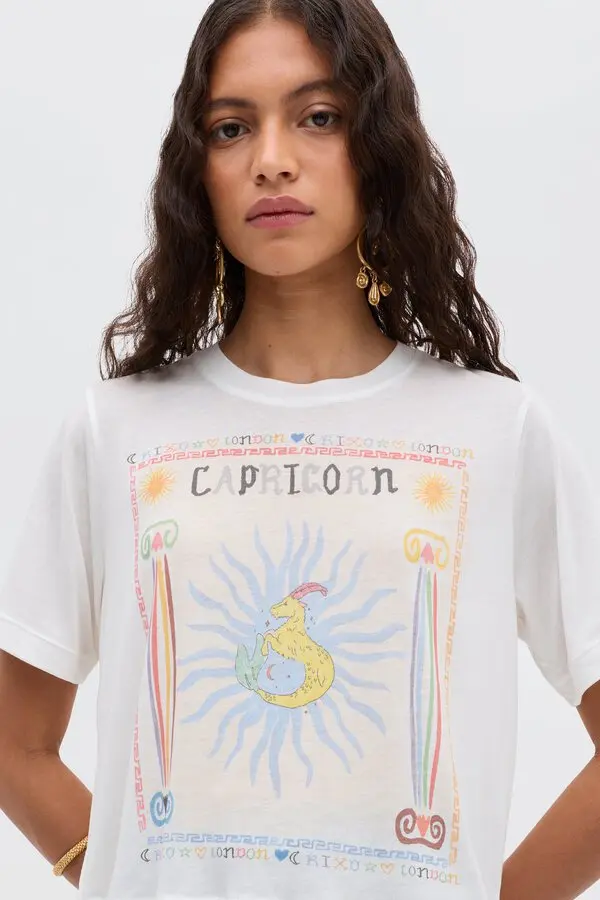 Rixo Ria Capricorn T-shirt - White