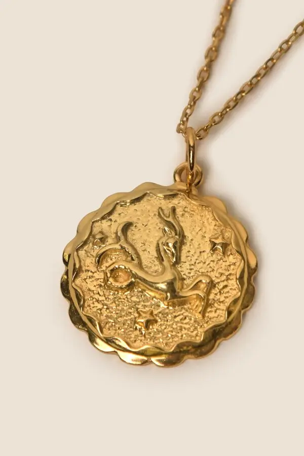 Rixo Zodiac Capricorn Necklace - Gold