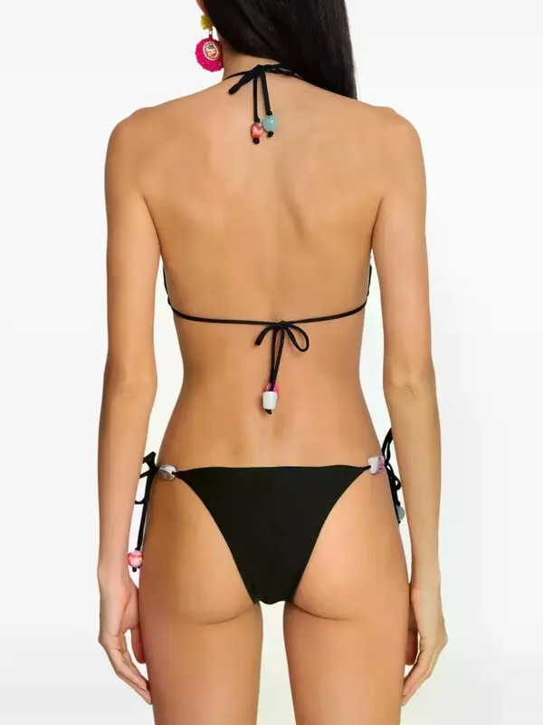 AMIR SLAMA Beaded Tie-fastening Bikini