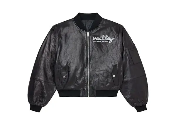 VALE FOREVER 19992000 Leather Bomber Jacket - Black