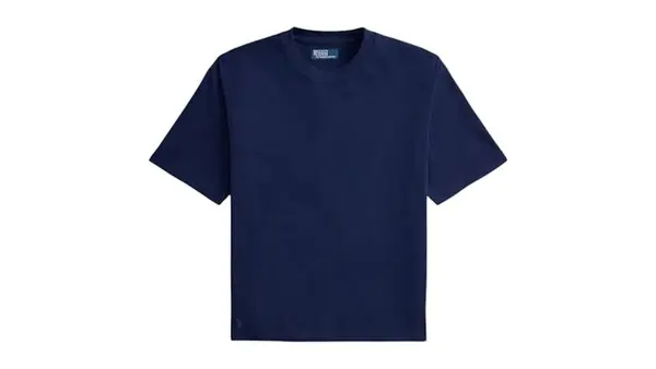 Polo Ralph Lauren Heavyweight Jersey Crewneck Sweat-shirt Shortsleeve T-shirt - Newport Navy Blue
