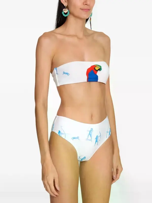 AMIR SLAMA Printed Bandeau Bikini