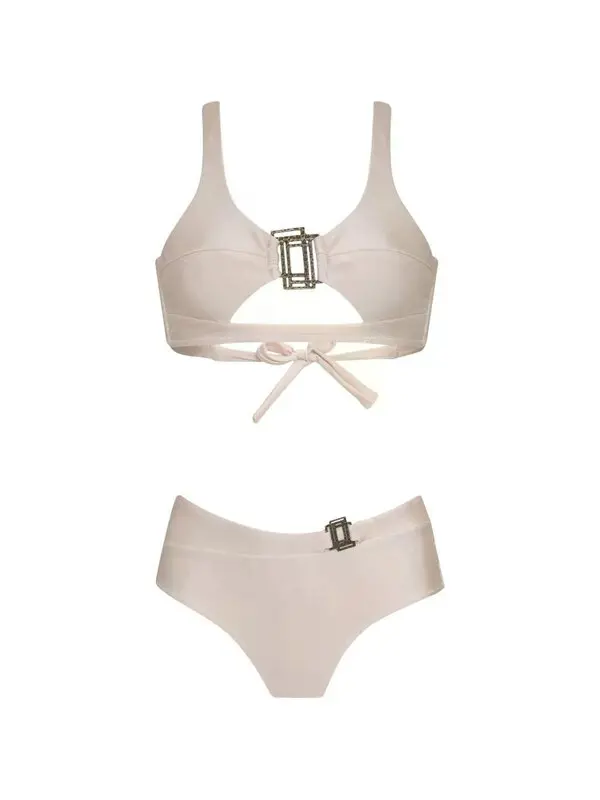 AMIR SLAMA Buckle-detail Bikini - Neutrals