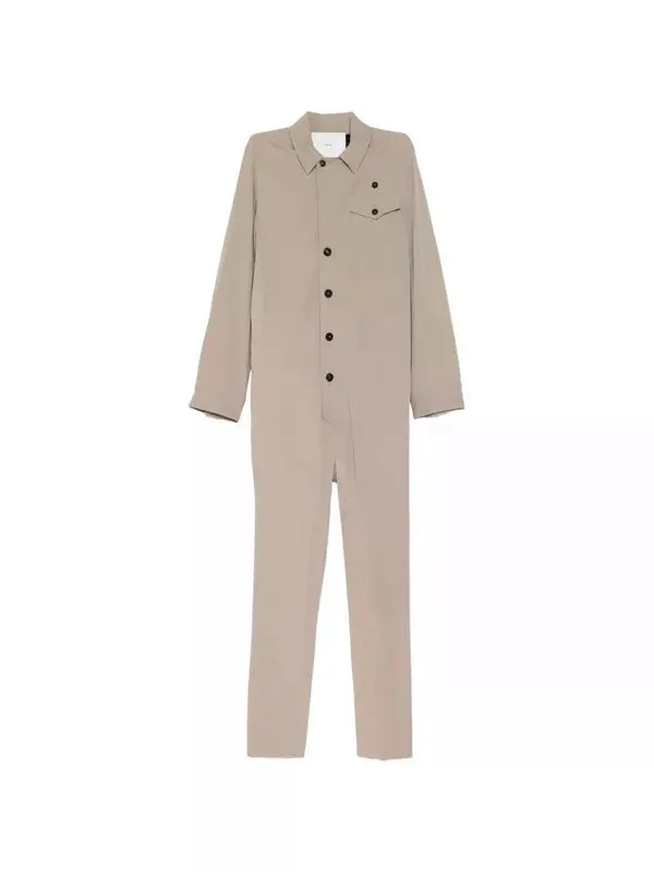 SETCHU Buttoned Jumpsuit With Belt - Neutrals