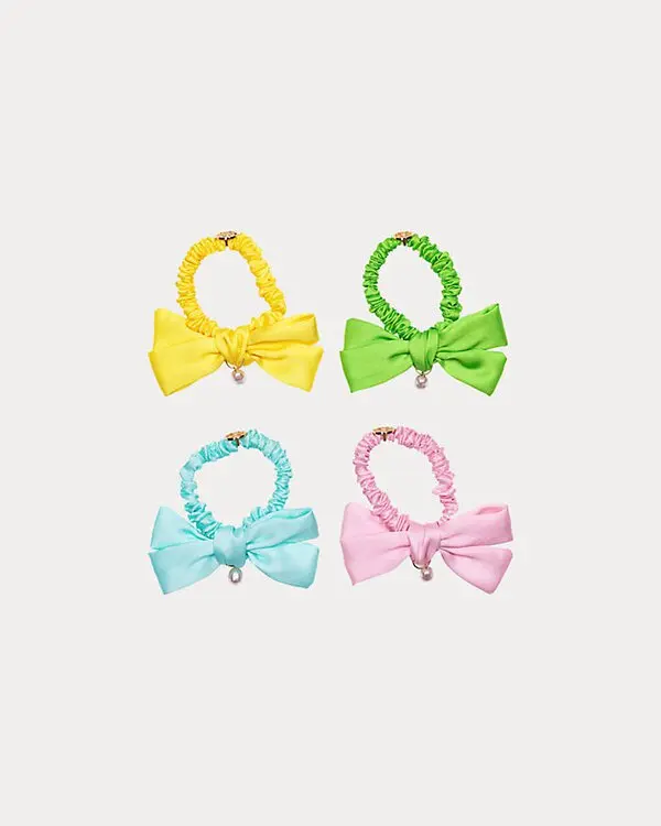 LILLY PULITZER Mini Bow Scrunchie Set - Estelle Yellow