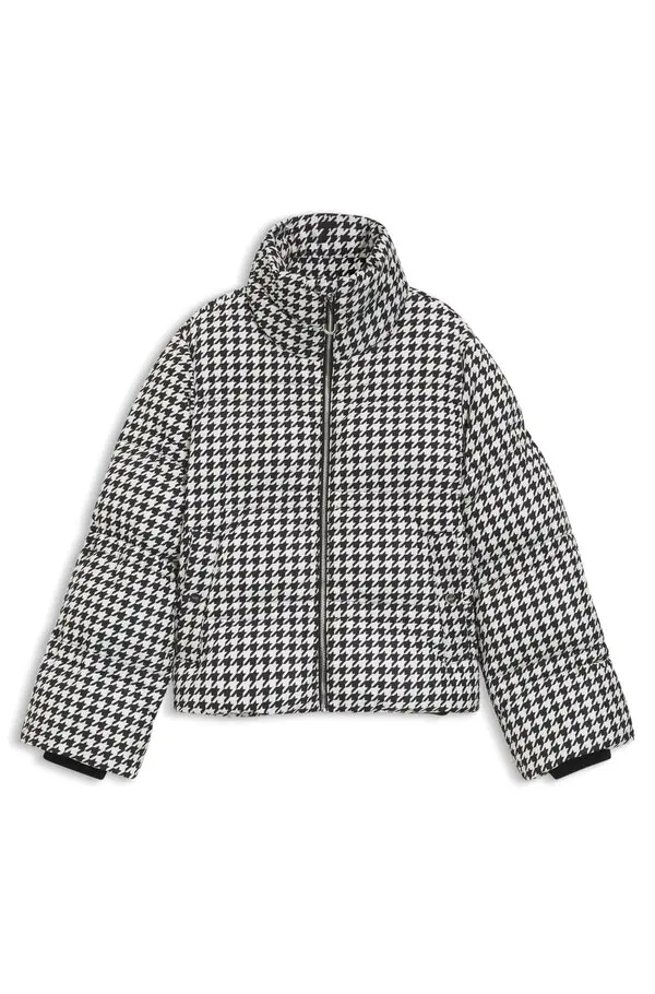 Hugo Padded Jacket With Houndstooth Pattern