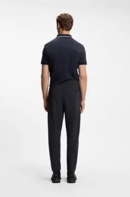 BOSS Zip-frame Tracksuit Bottoms In Waffle Fabric
