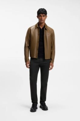 BOSS Porsche X Tapered-fit Stretch Denim Pants - Black