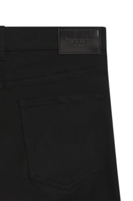 BOSS Porsche X Tapered-fit Stretch Denim Pants - Black