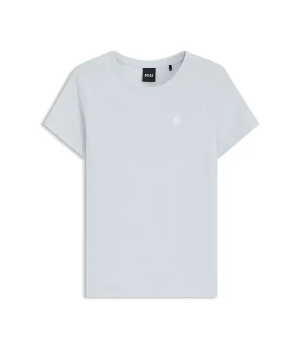 BOSS Slim-fit Cotton Jersey T-shirt - Light Blue