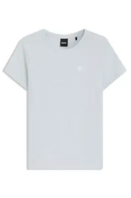 BOSS Slim-fit Cotton Jersey T-shirt - Light Blue