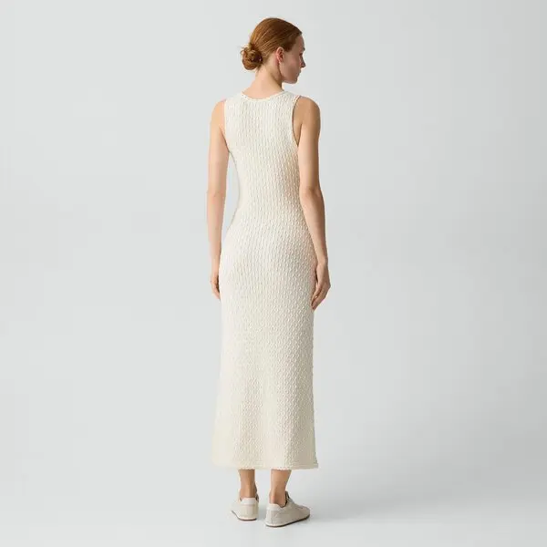 Theory Textured Midi Dress - Ivory