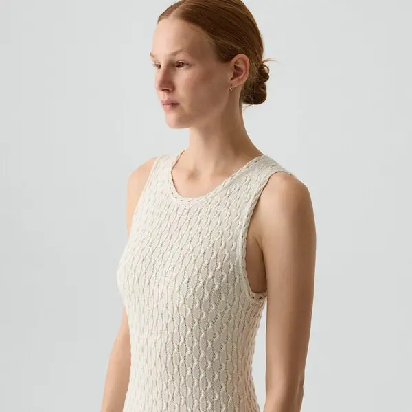 Theory Textured Midi Dress - Ivory