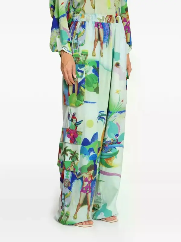 AMIR SLAMA Printed Cargo Trousers