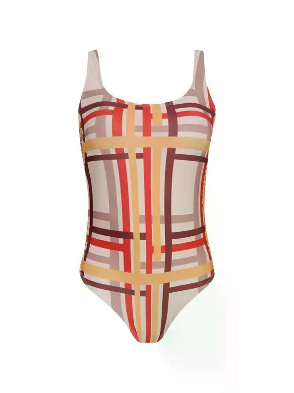 AMIR SLAMA Checked Swimsuit