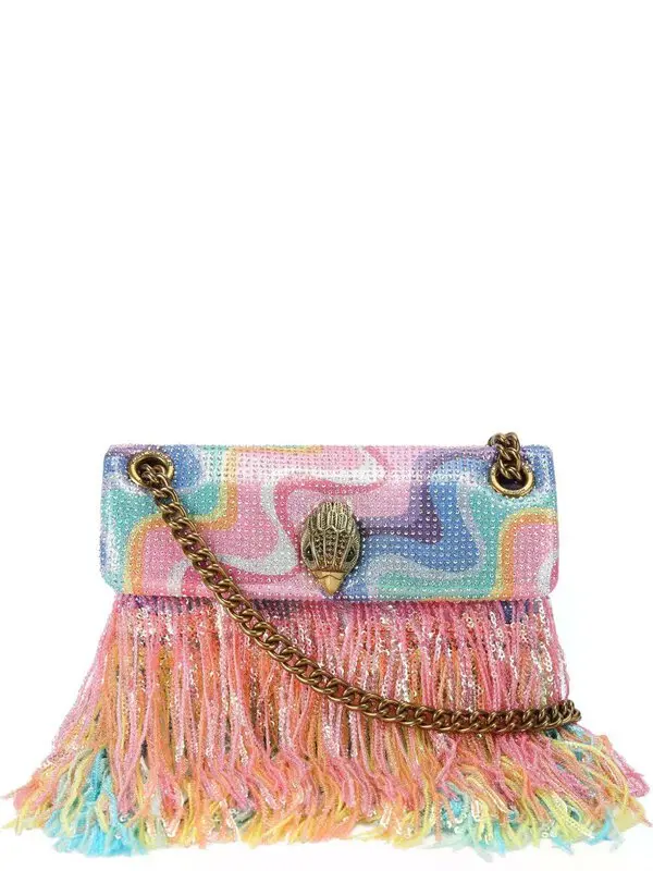 Kurt Geiger Mini Kensington Fringe Shoulder Bag - Pink