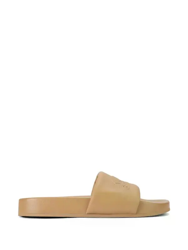 Kurt Geiger Stacked Logo-embossed Slides - Neutrals