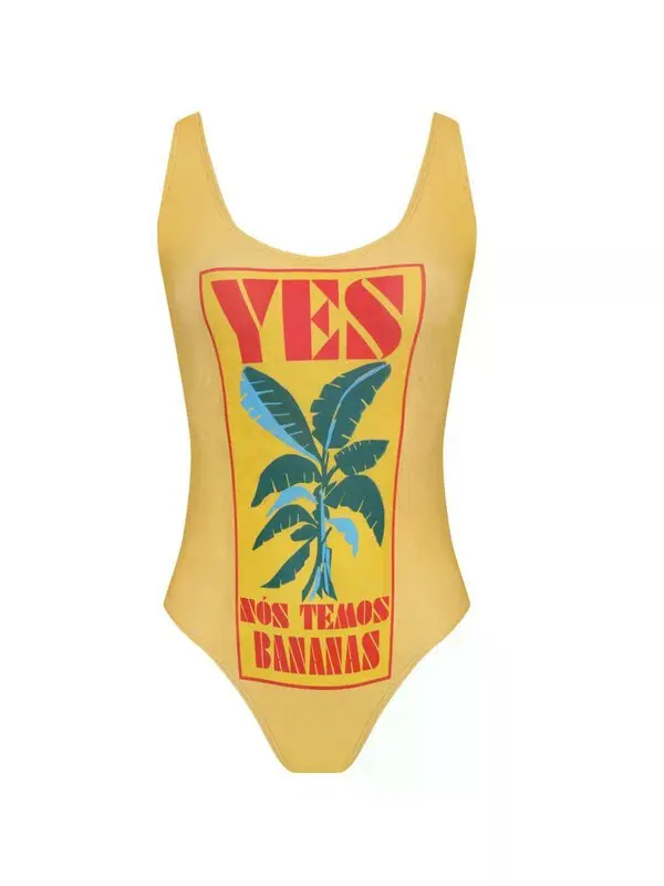 AMIR SLAMA Printed Swimsuit - Yellow