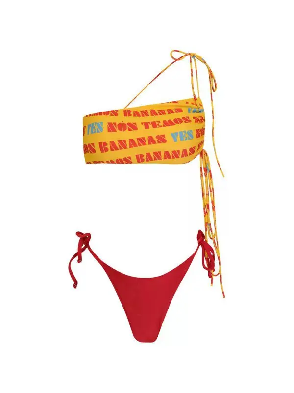 AMIR SLAMA Tie-strap Printed Bikini - Red