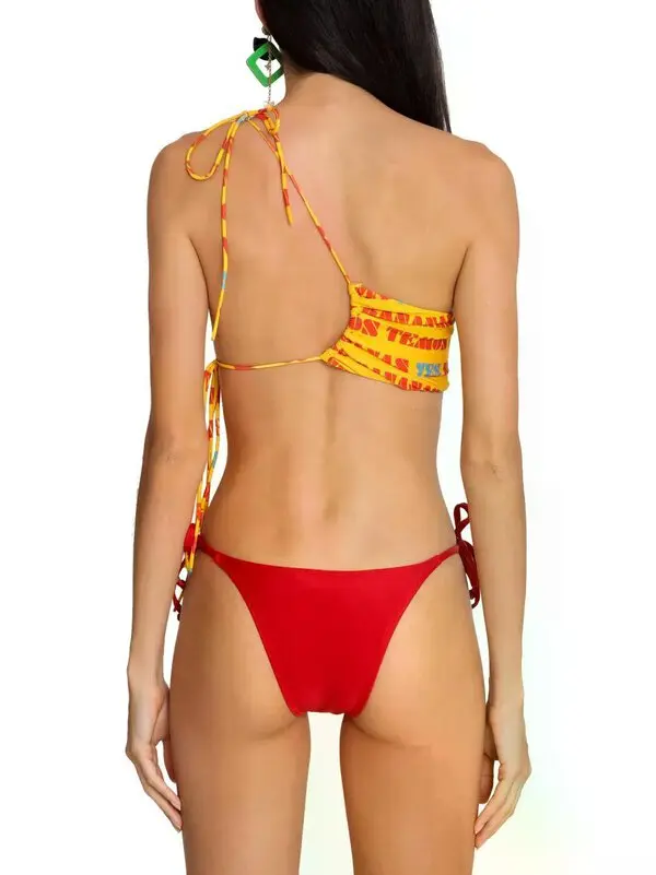 AMIR SLAMA Tie-strap Printed Bikini