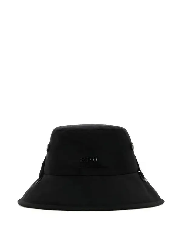 Ami Logo-plaque Bucket Hat - Black