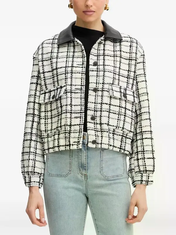 MORGAN Checked-pattern Buttoned Jacket