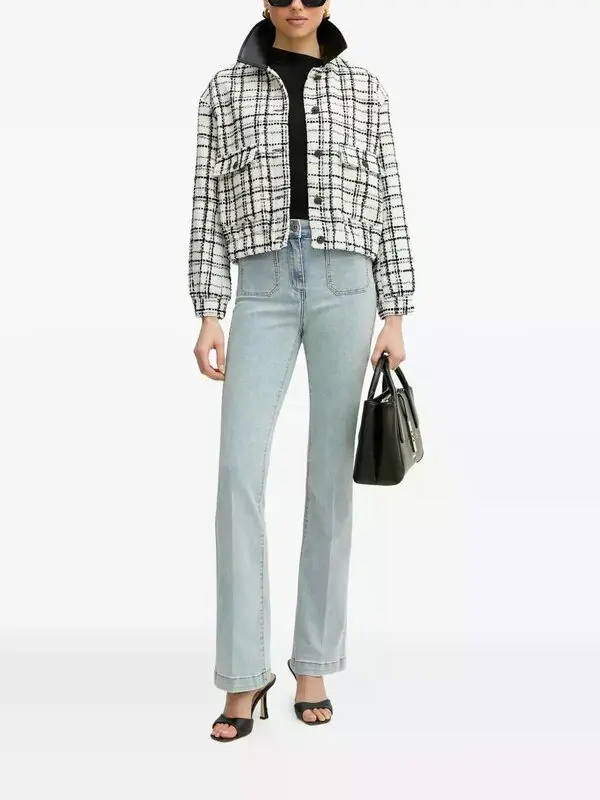 MORGAN Checked-pattern Buttoned Jacket