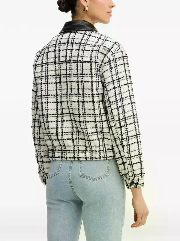 MORGAN Checked-pattern Buttoned Jacket