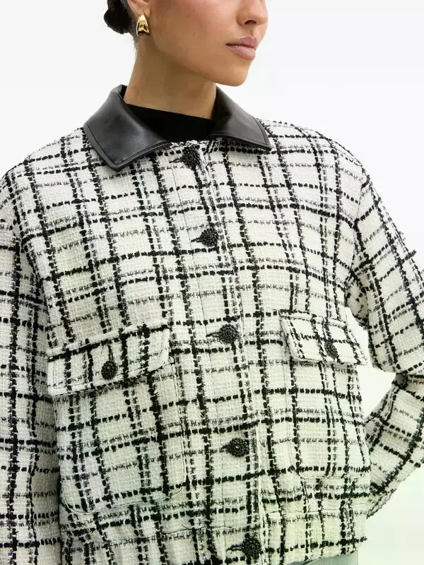 MORGAN Checked-pattern Buttoned Jacket