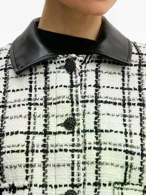 MORGAN Checked-pattern Buttoned Jacket