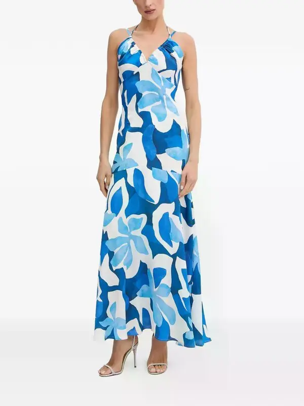 MORGAN Floral-print Maxi Dress - Blue