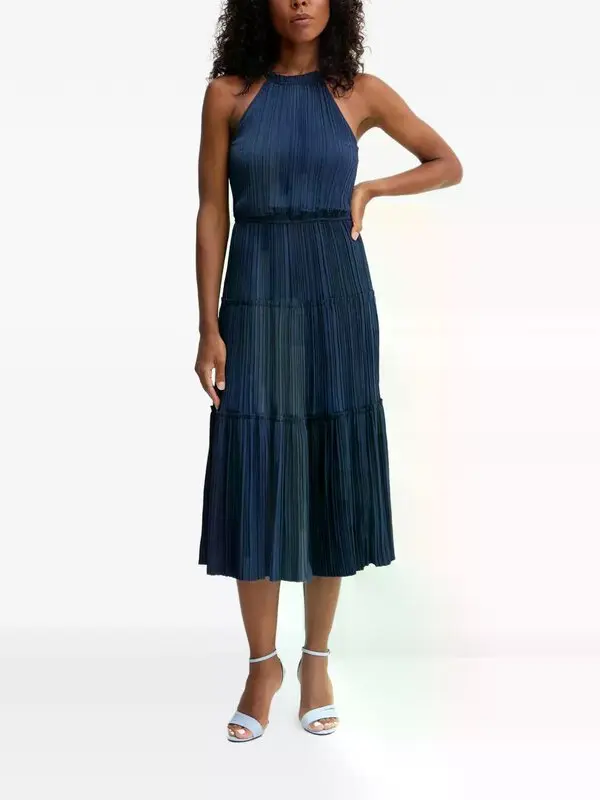 MORGAN Pleated Tiered Midi Dress