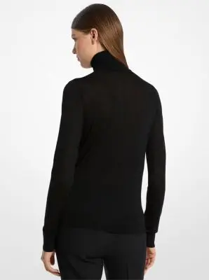 Michael Kors Marisa Wool Turtleneck Sweater - Black