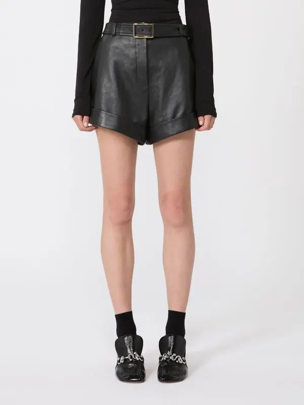 Max Mara Leather Bermuda Shorts