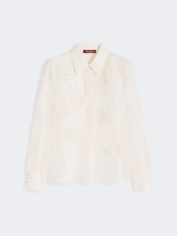 Max Mara Silk Organza Shirt - White