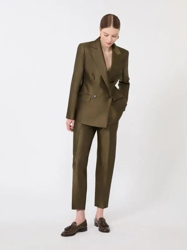 Max Mara Double-breasted Shantung Blazer